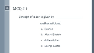 Math Grade VI Chapter 1 Sets | PST, JEST Preparation | Summary | MCQs ...