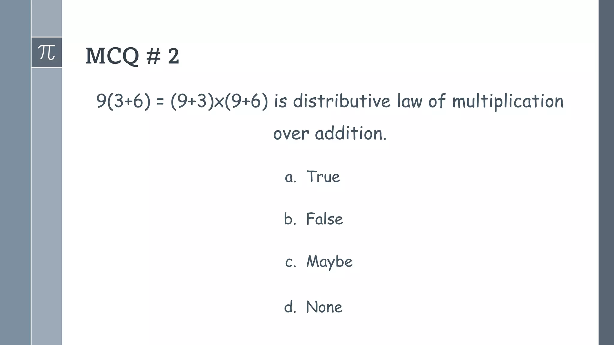 Grade VI - Math, Chapter 2 Whole Numbers - Distributive law of ...