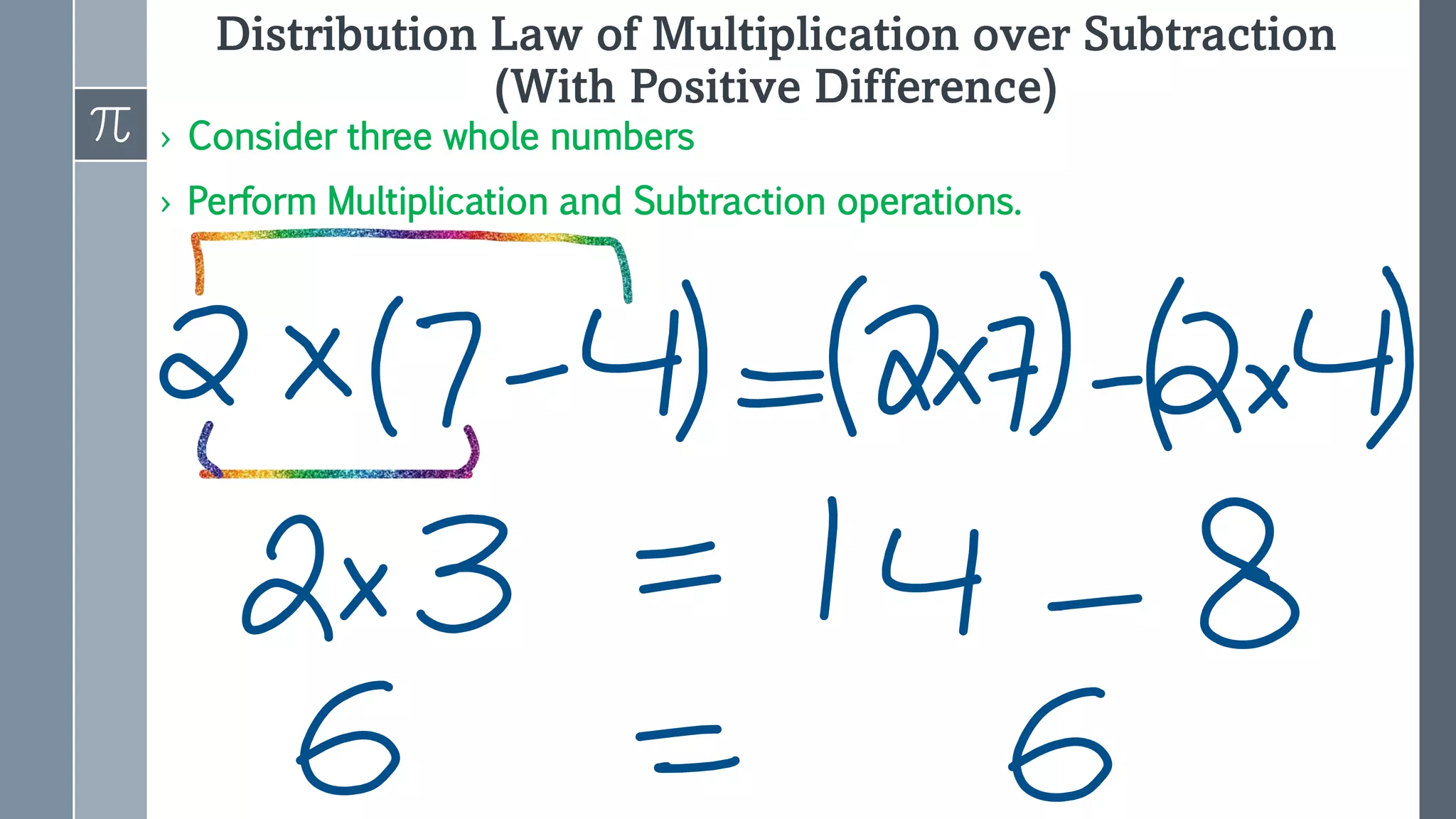 Grade VI - Math, Chapter 2 Whole Numbers - Distributive law of ...