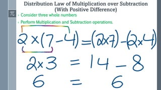 Grade VI - Math, Chapter 2 Whole Numbers - Distributive law of ...