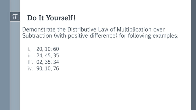 Grade VI - Math, Chapter 2 Whole Numbers - Distributive law of ...