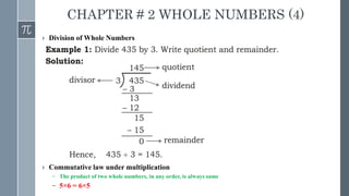 Grade VI Chap 2 Math Part 1 Theory | Introduction - Whole Numbers | PPT