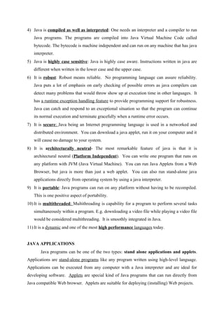 Grade 8: Introduction To Java | DOC