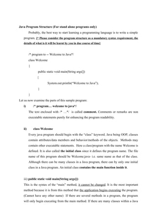 Grade 8: Introduction To Java | DOC