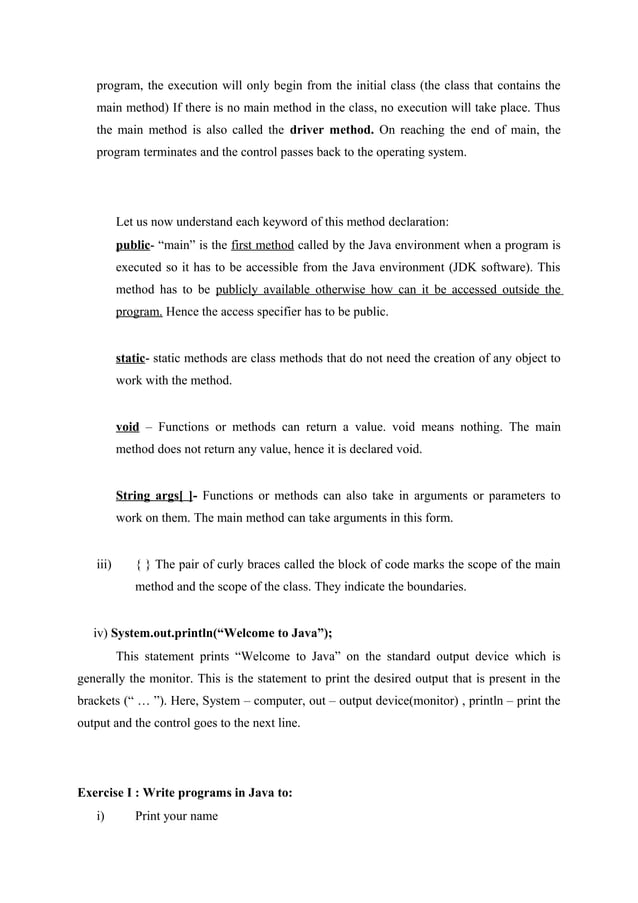 Grade 8: Introduction To Java | DOC | Programming Languages | Computing