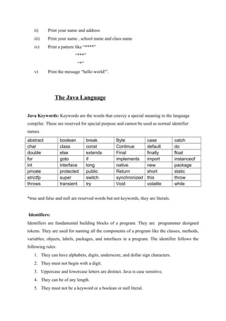Grade 8: Introduction To Java | DOC