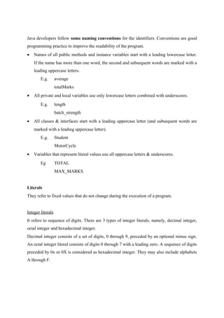 Grade 8: Introduction To Java | DOC | Programming Languages | Computing