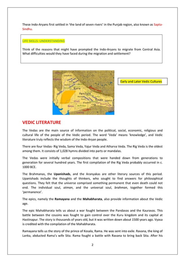 Grade vi social studies ch 1 vedic age | PDF
