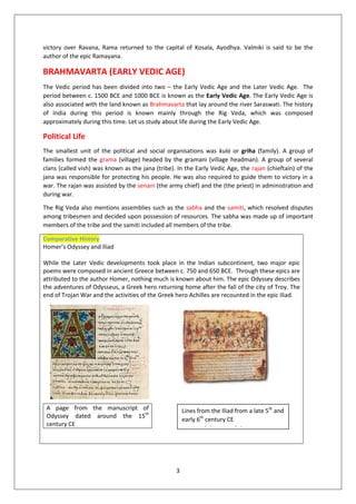 Grade vi social studies ch 1 vedic age | PDF