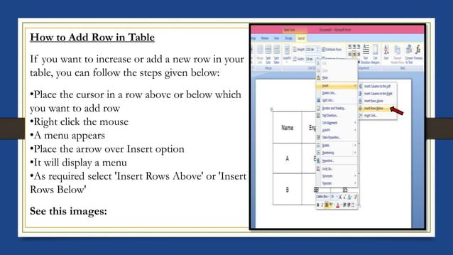 Grade vi sub word processor tabular presentation unit 2 | PPTX | Desktop Publishing | Computer ...