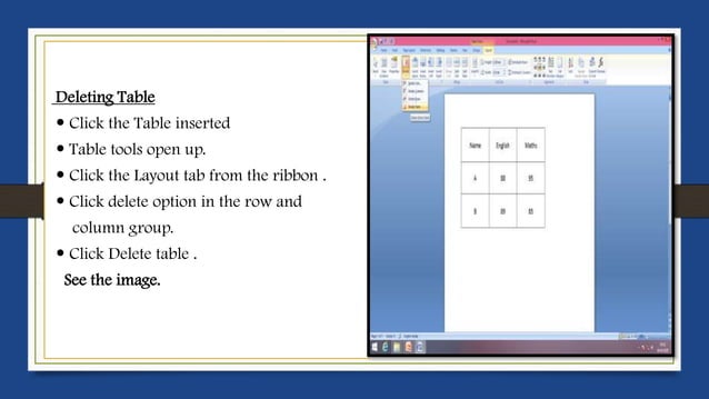 Grade vi sub word processor tabular presentation unit 2 | PPTX ...