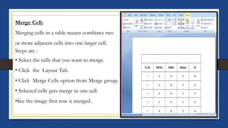 Grade vi sub word processor tabular presentation unit 3 | PPTX