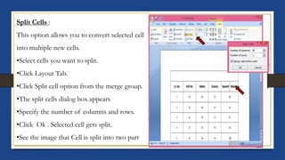 Grade vi sub word processor tabular presentation unit 3 | PPTX