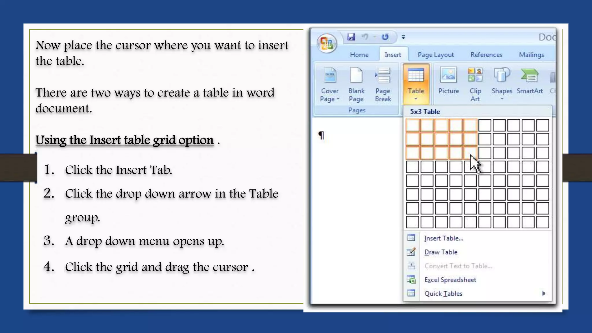 Grade vi word processor tabular presentation unit 1 | PPTX