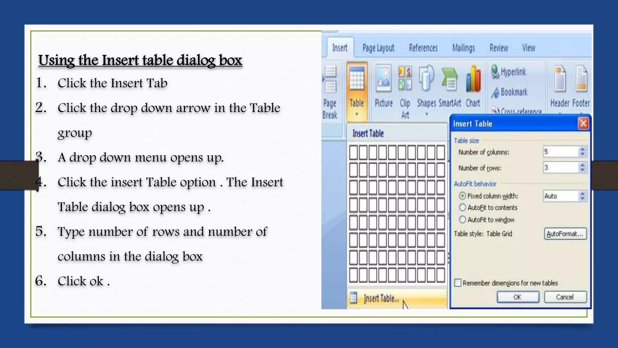 Grade vi word processor tabular presentation unit 1 | PPTX