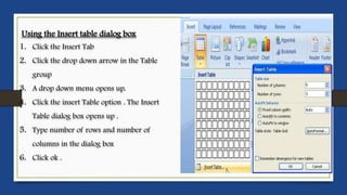 Grade vi word processor tabular presentation unit 1 | PPTX