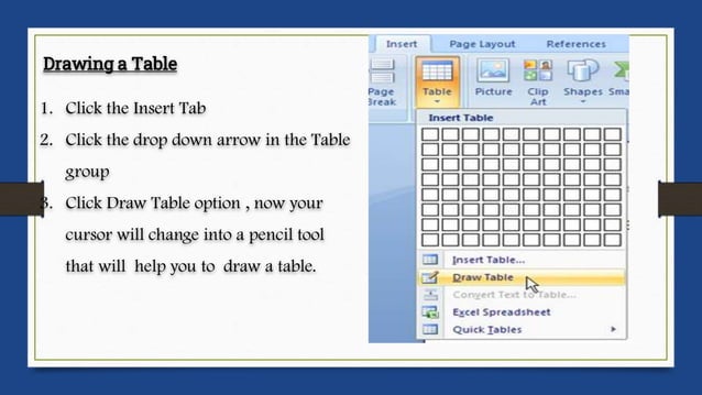 Grade vi word processor tabular presentation unit 1 | PPTX