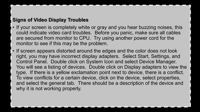 Common Computer Faults and Problems | PPTX | IT and Internet Support ...