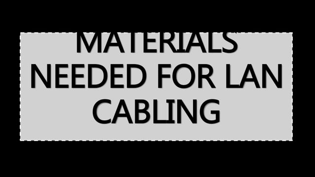 LAN Cabling | PPTX