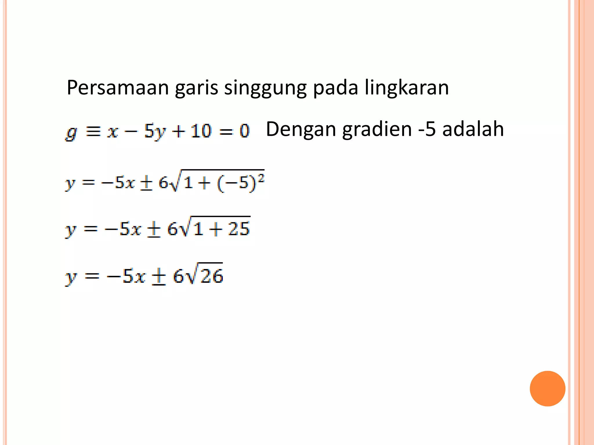 Gradien garis singgung ppt | PPTX