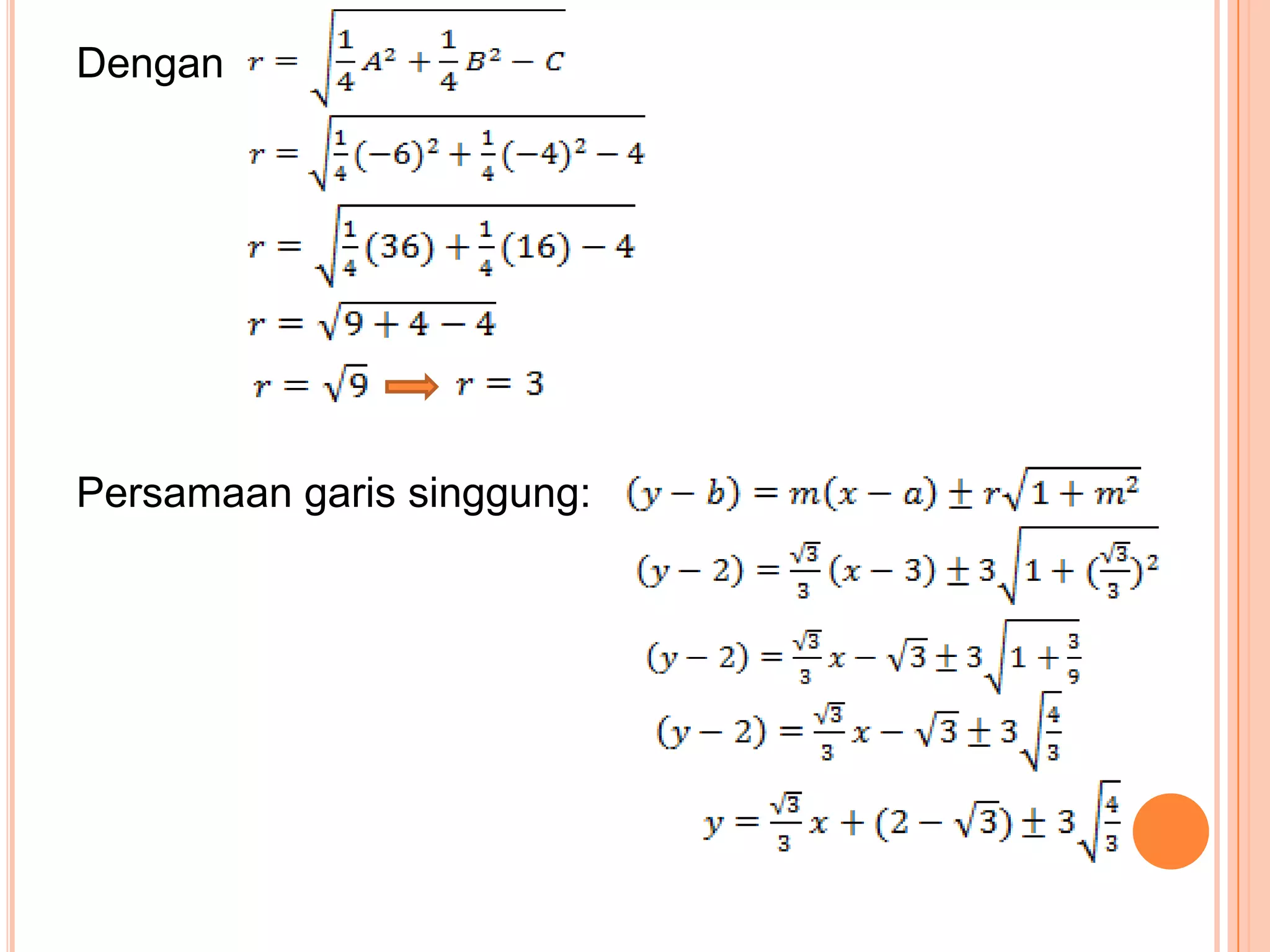 Gradien garis singgung ppt | PPTX