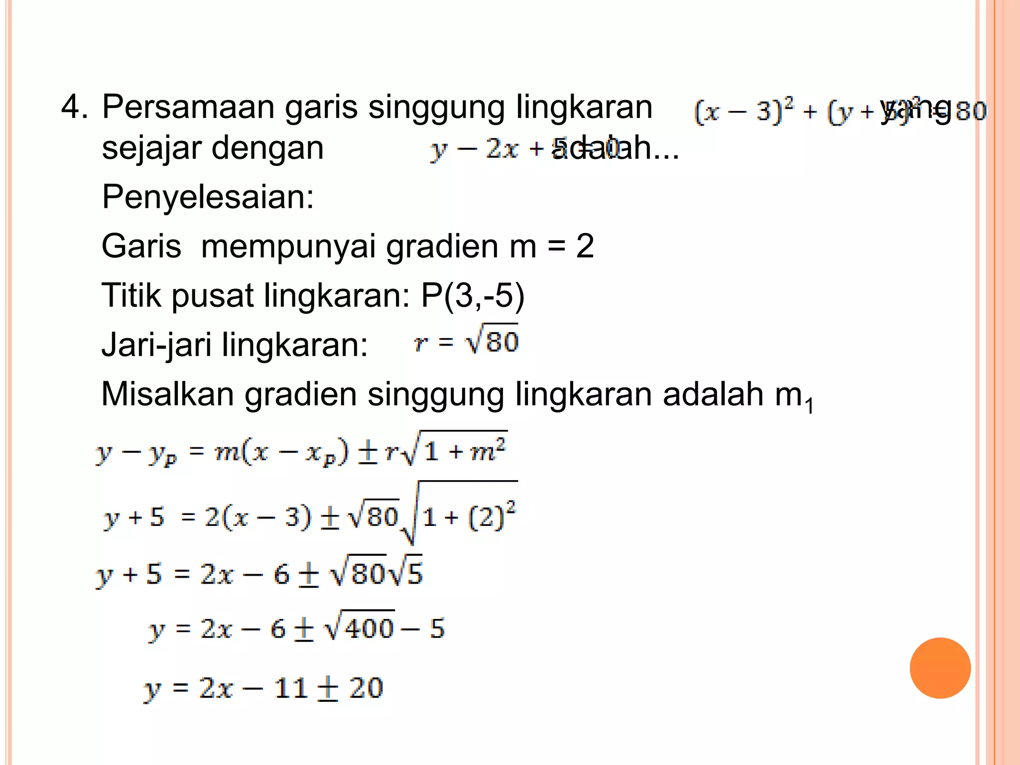 Gradien garis singgung ppt | PPTX