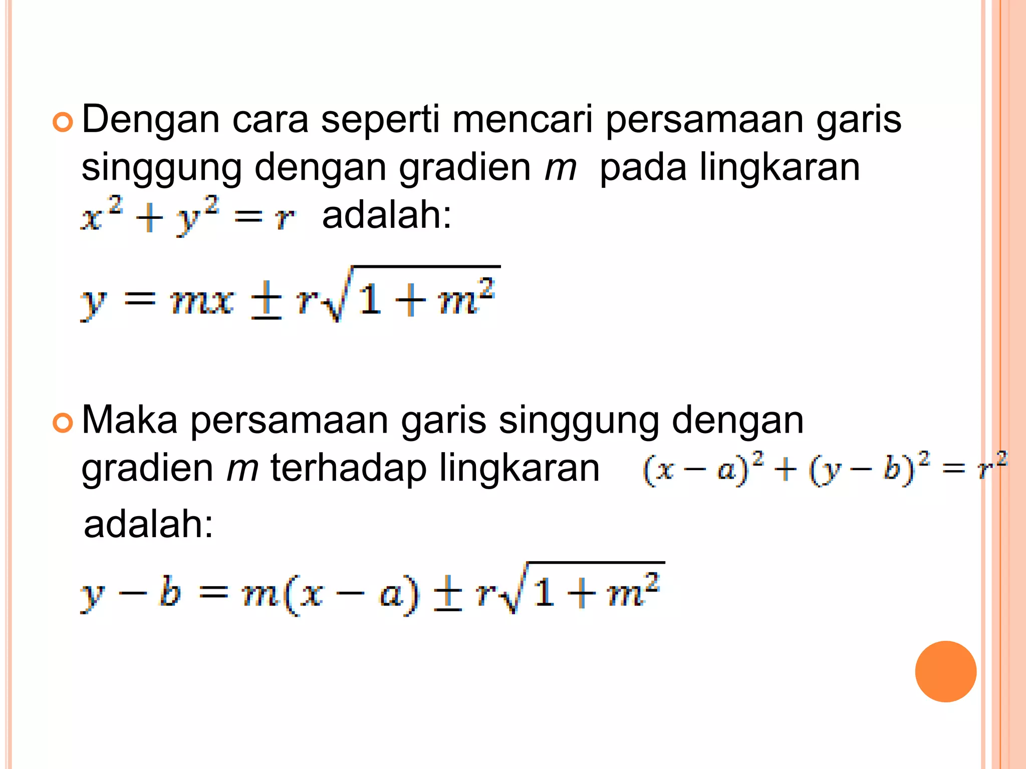 Gradien garis singgung ppt | PPTX