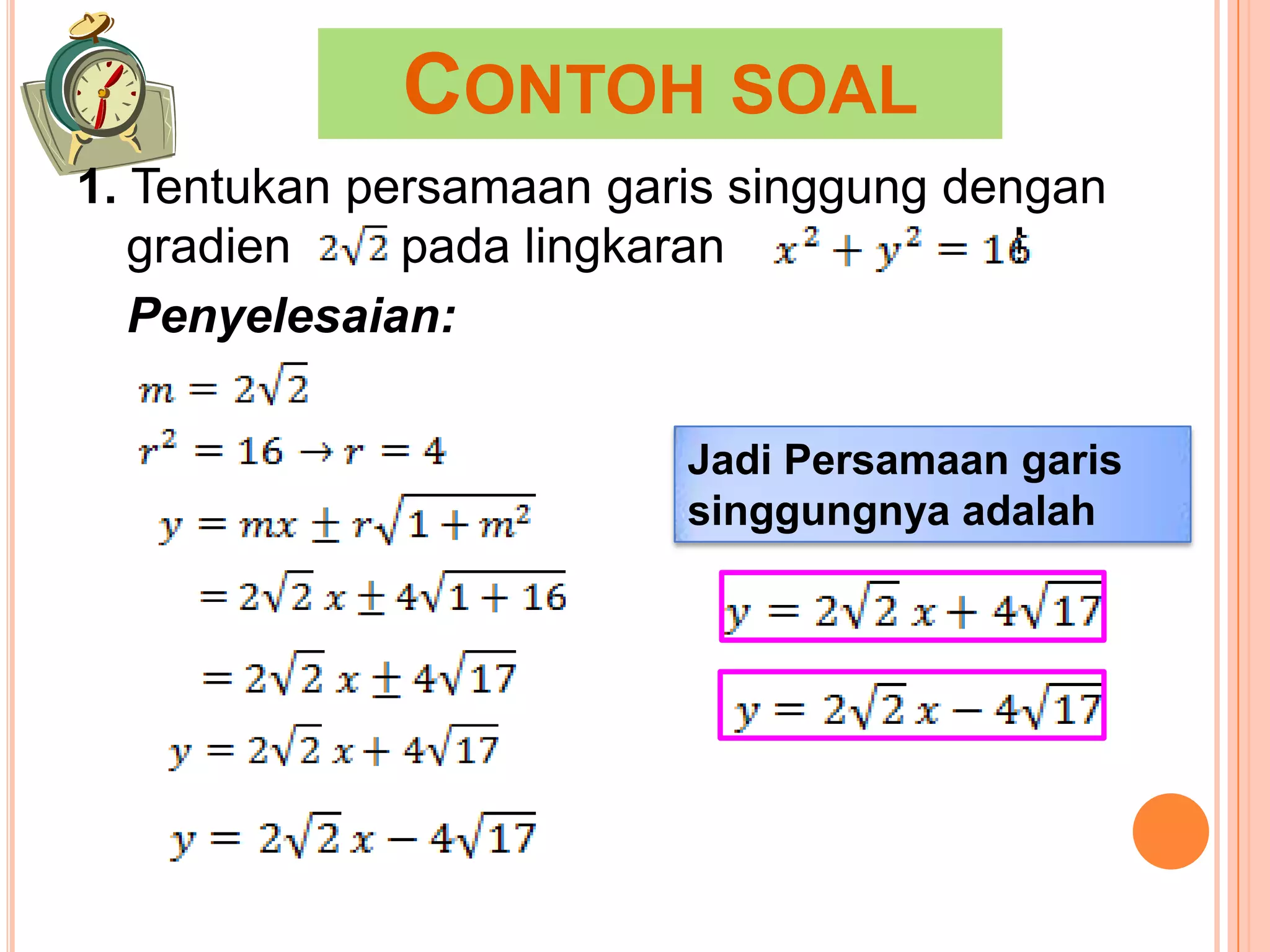 Gradien garis singgung ppt | PPTX