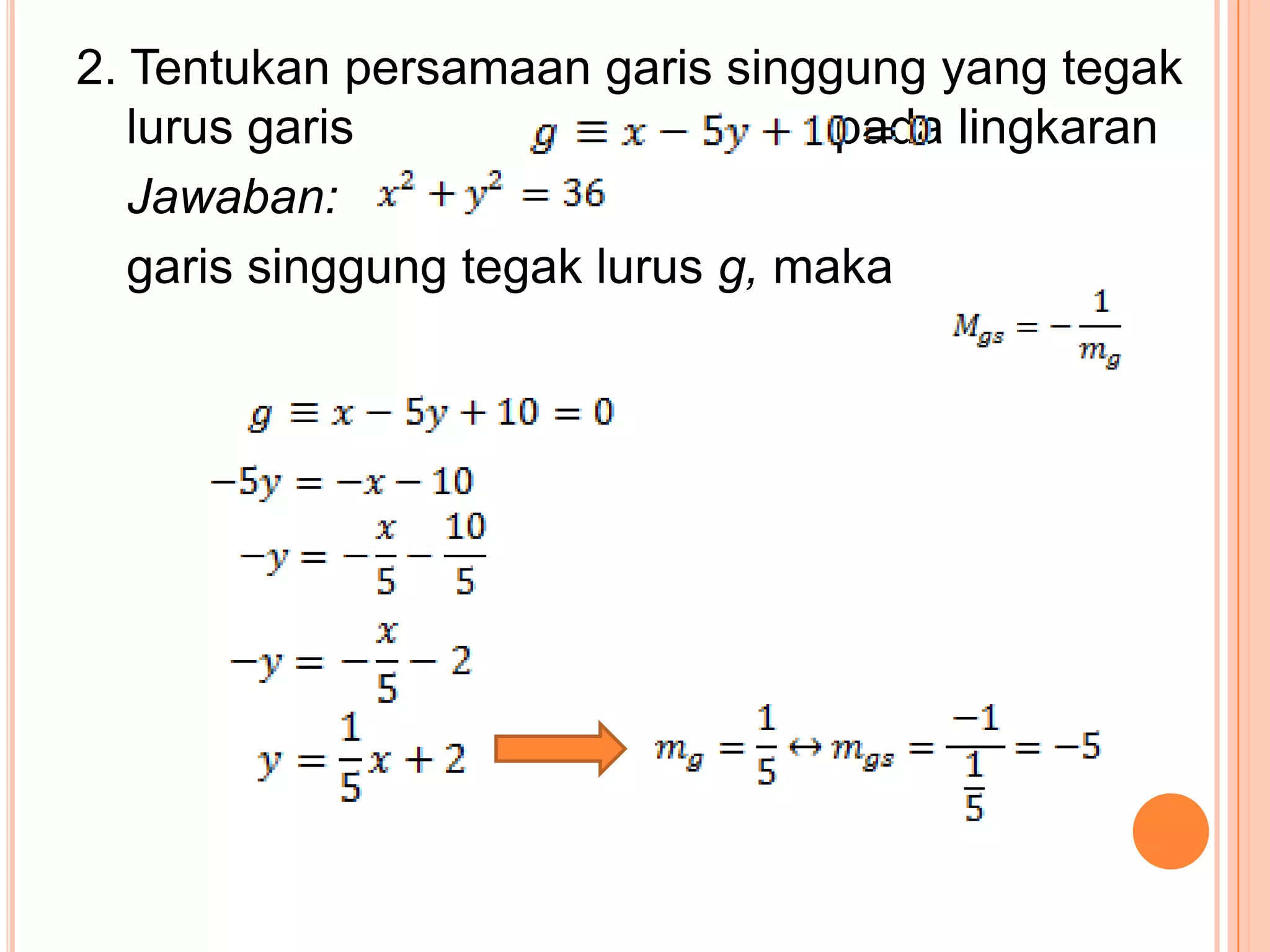 Gradien garis singgung ppt | PPTX