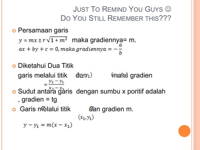 Gradien garis singgung ppt | PPTX