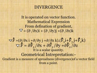 Gradient divergence curl | PPTX | Physics | Science