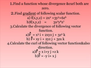 Gradient divergence curl | PPTX | Physics | Science
