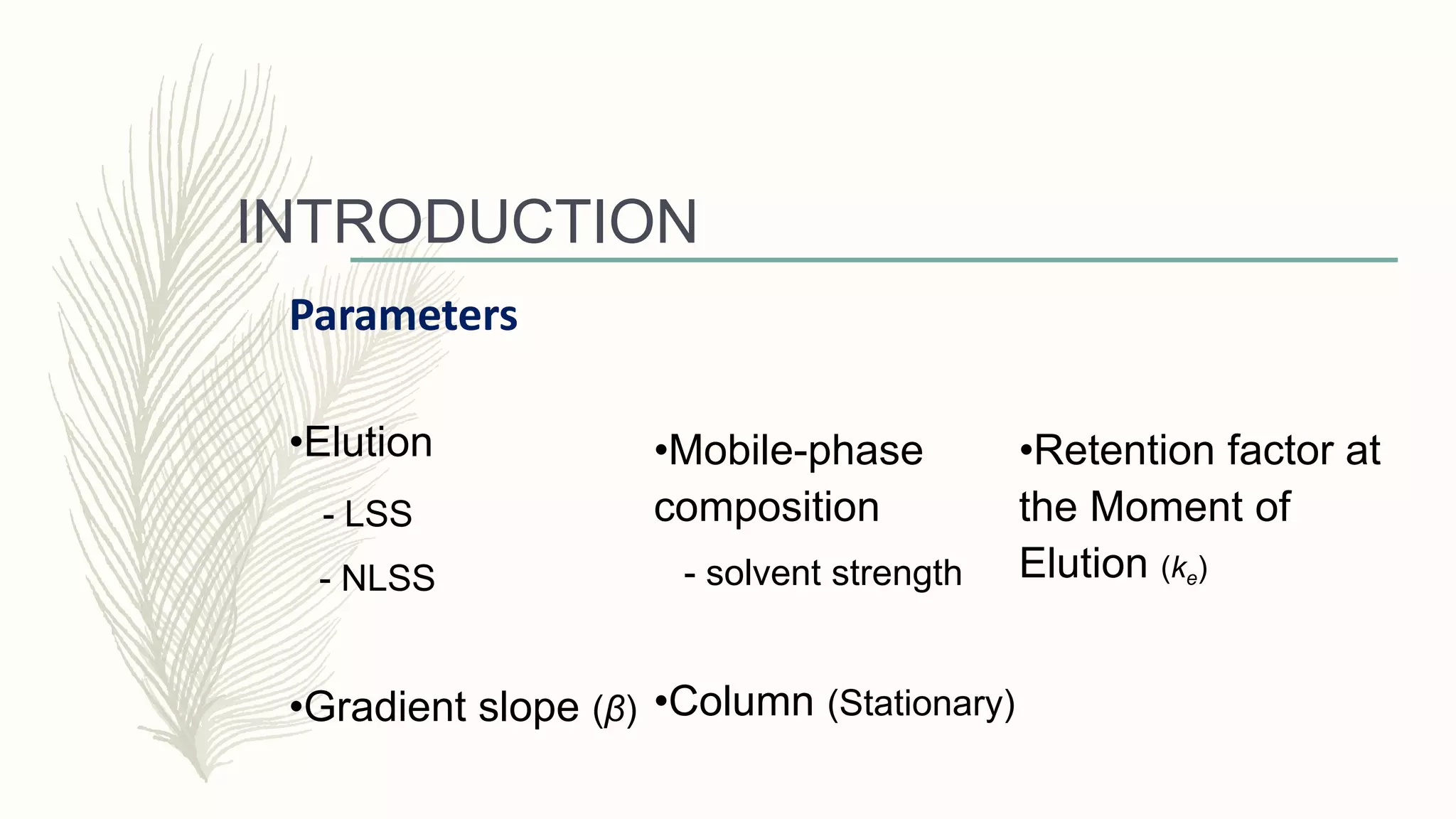 Gradient elution parameters in capillary liquid chromatography for high ...