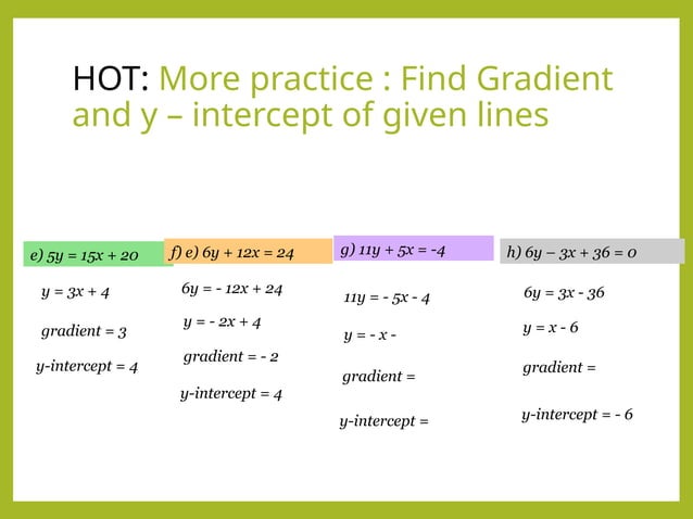 Gradient and y intercept of a Staightline.pptx