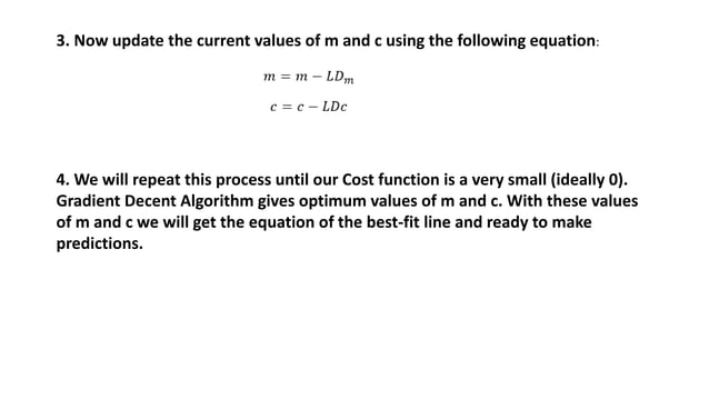 Gradient Decent in Linear Regression.pptx | Technology & Computing