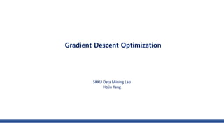 Gradient descent optimizer | PPTX
