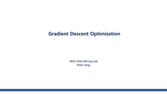 Gradient descent optimizer | PPTX | Programming Languages | Computing