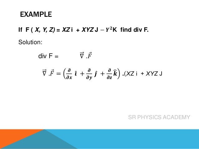 Gradient Divergence And Curl Of Function Pptx Physics Science
