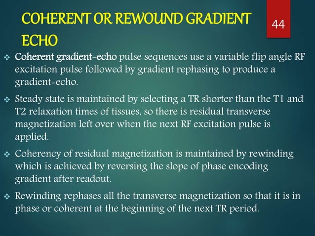 Gradient echo pulse sequence swastik | PPTX