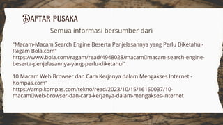 Projek presentation web browser dan search engine | PDF