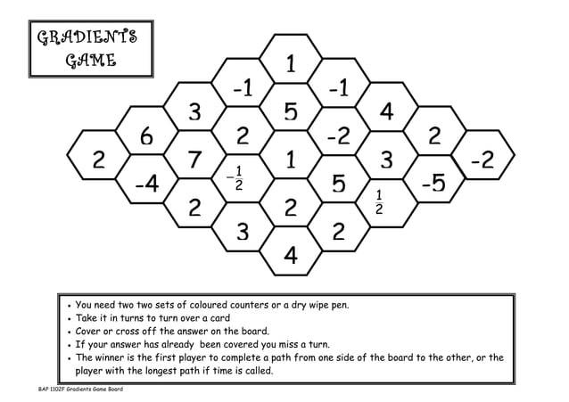 Gradients game hexagon board | PPT