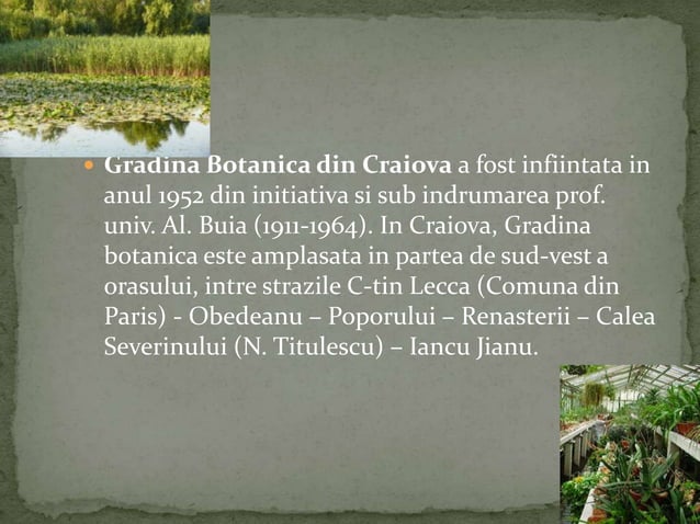 Gradina Botanica | PPTX