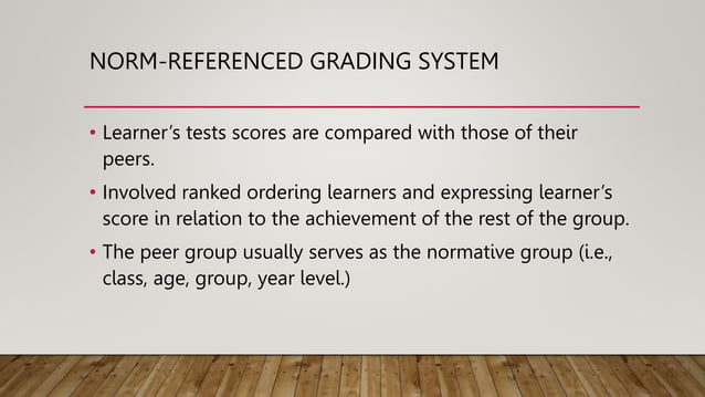 Grading-System (Norm and Criterion).pptx | Standardized Testing ...