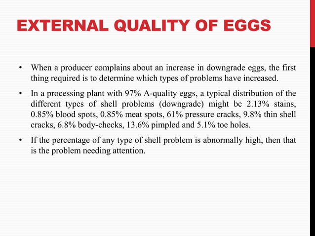 Grading and quality parameters of eggs | PPTX