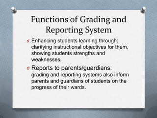 Grading and reporting | PPTX