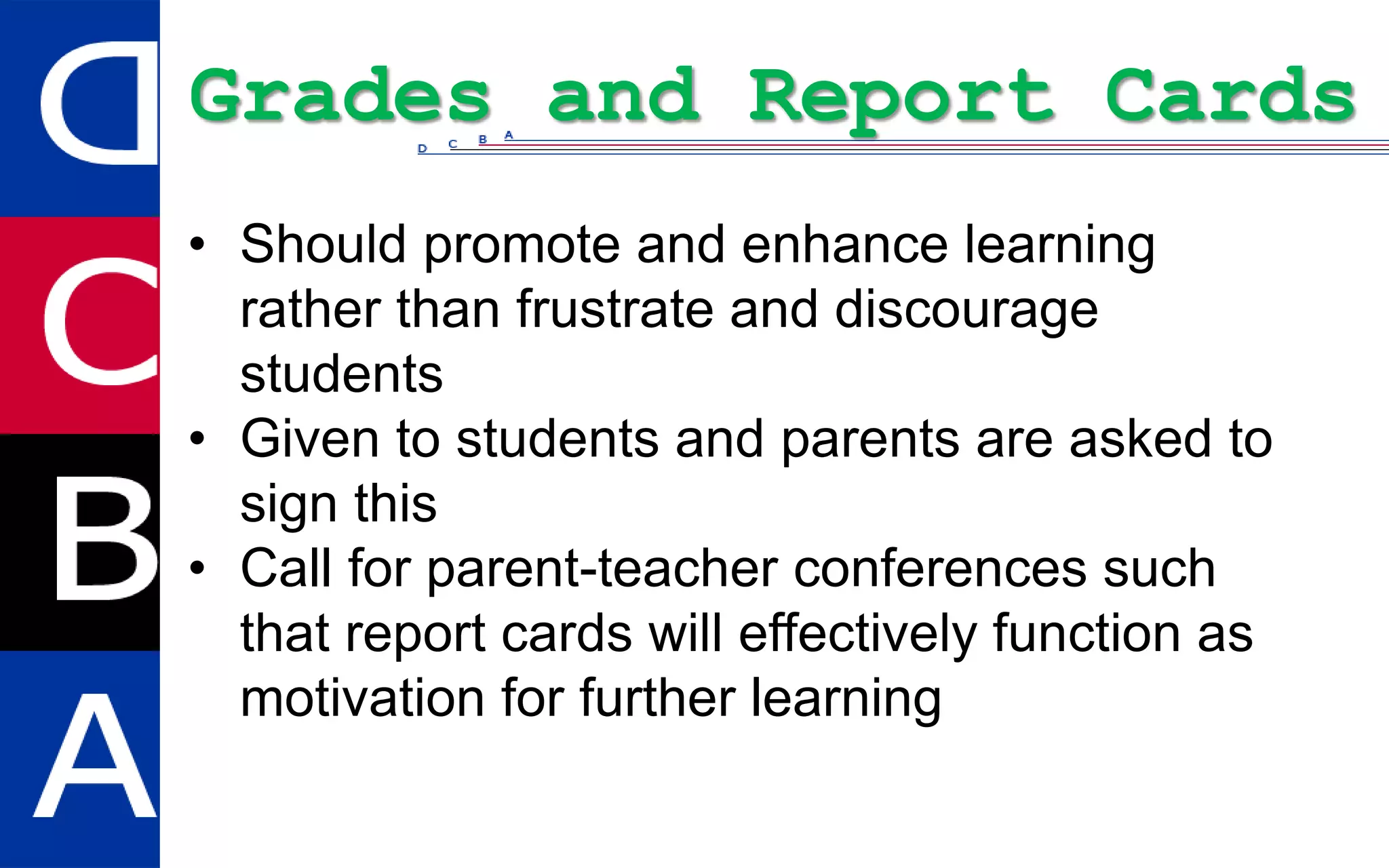 Grading and reporting | PPTX