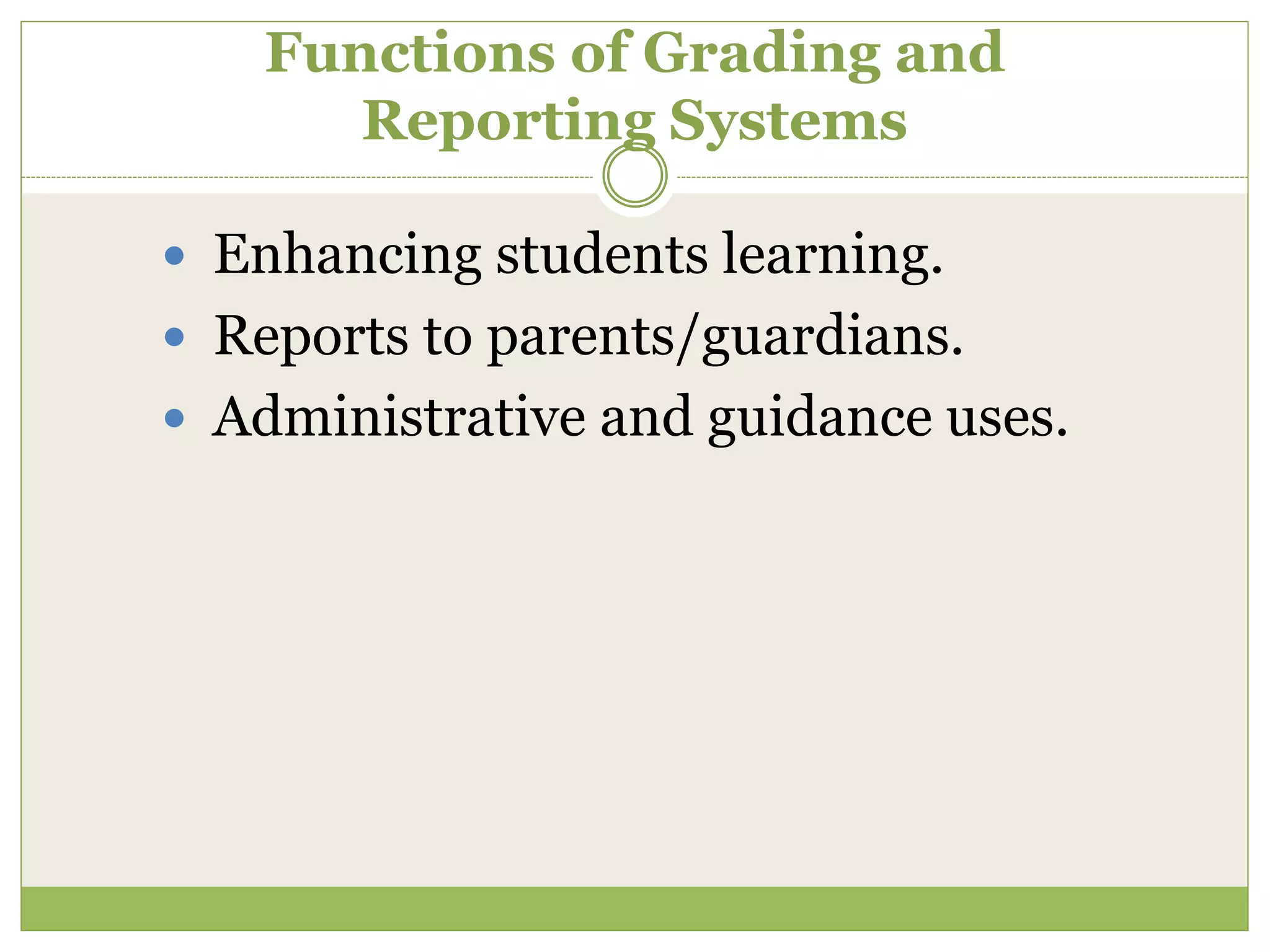 Grading and reporting | PPTX