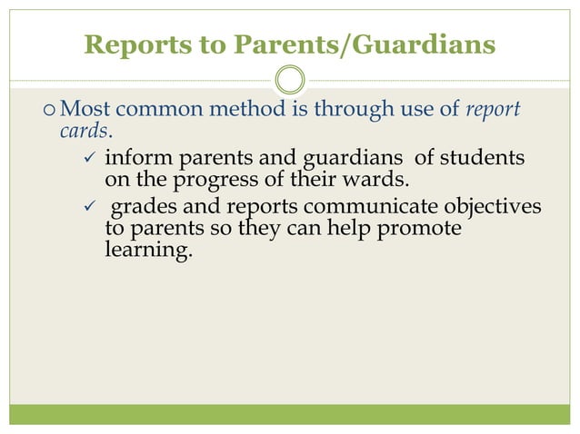 Grading and reporting | PPT