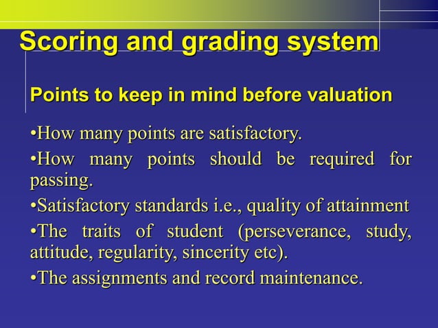 Grading and Scoring Method presentation.ppt | Educational Assessment ...