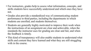 the grading and assessment ppt-7.p p t x | PPTX